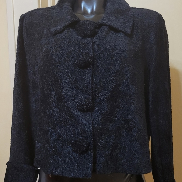 Tea & Scones | Jackets & Coats | Vintage Tea Scones Black Cropped Retro ...